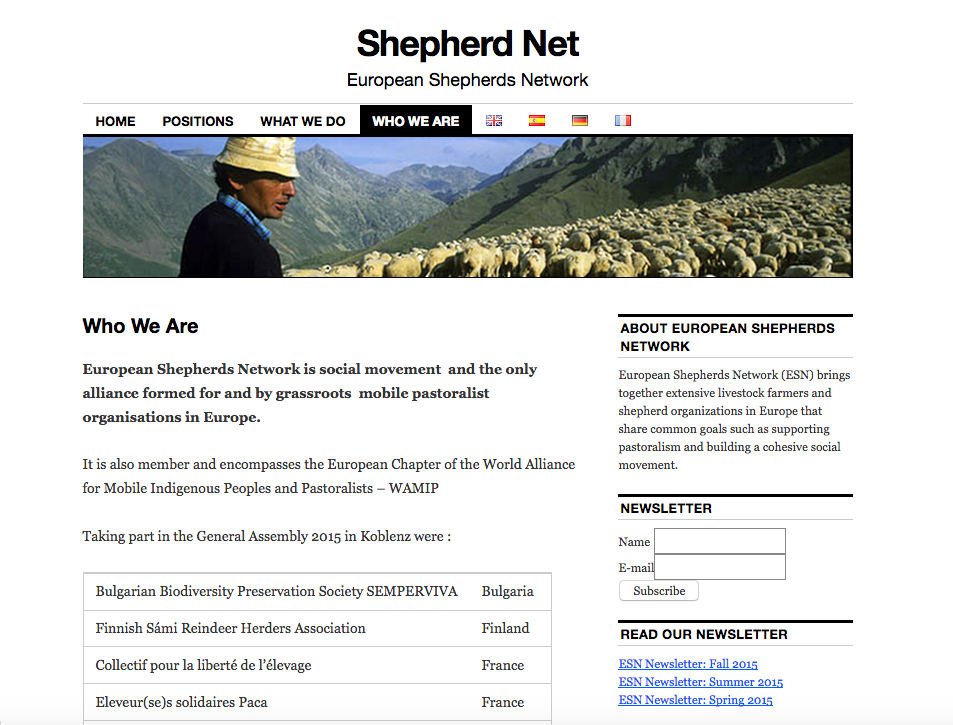 European Shepherd’s Network + Inland – Wool Alliance for Social Agency